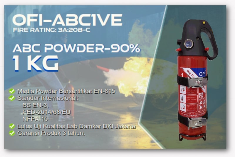 OFI-ABC1VE | APAR 1 kg Powder – DPI Pemadam