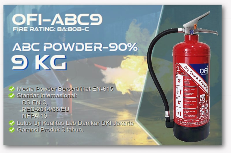 OFI-ABC9 | APAR 9 kg ABC Powder – DPI Pemadam