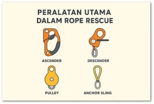 Peralatan Utama Rope Rescue | Ascender, Descender, Pulley & Anchor ...